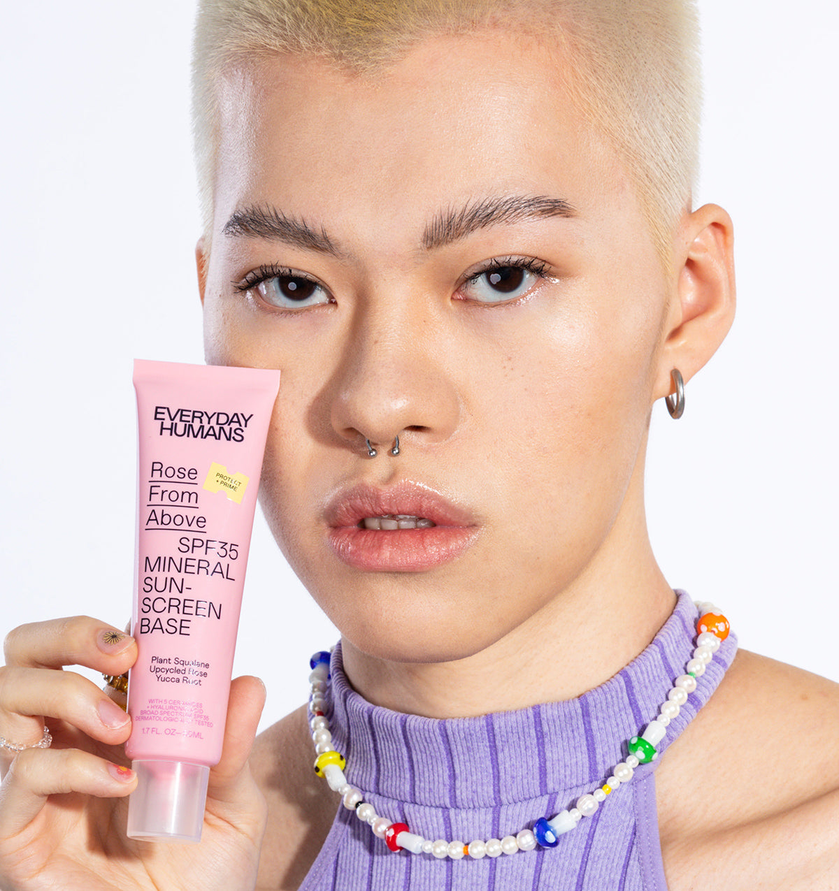 Meet Rose From Above, our new mineral sunscreen + primer in one